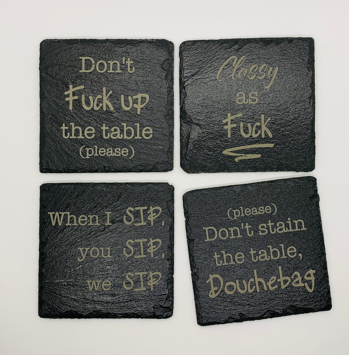 Adult Slate Coasters – 10,000 Custom Designs